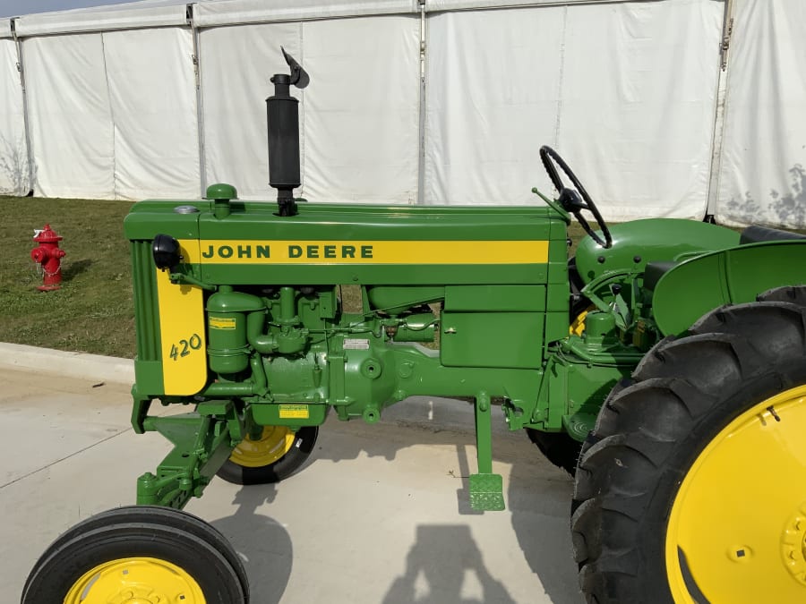 1957 John Deere 420T at Gone Farmin' Spring Classic 2022 as S123 ...