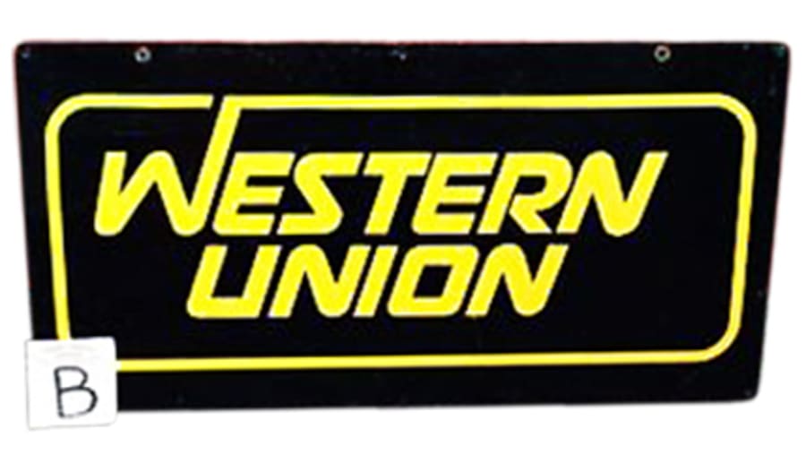 Western Union Advertising Sign DST 30x15 at Louisville 2016 as J63 ...