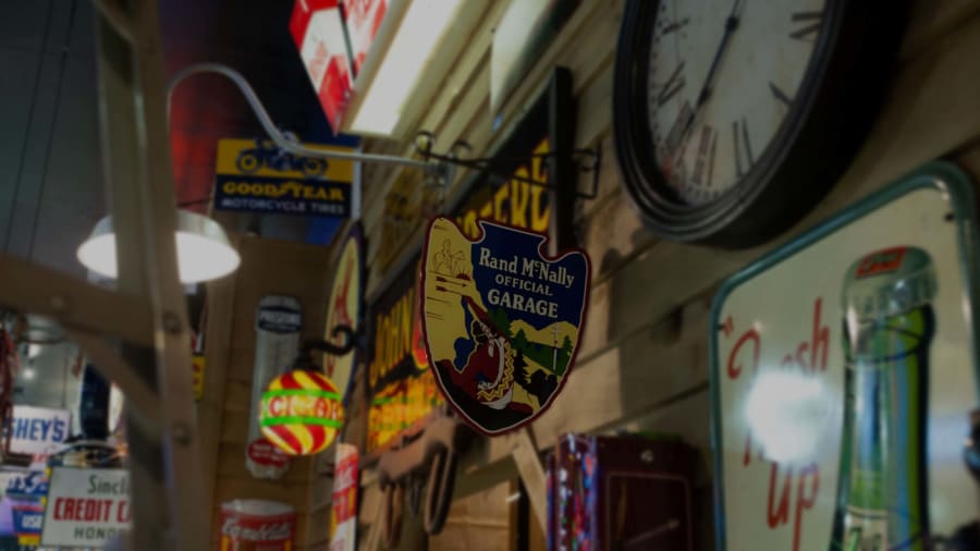 Rand McNally Official Garage Double-Sided Sign at The Eddie Vannoy ...