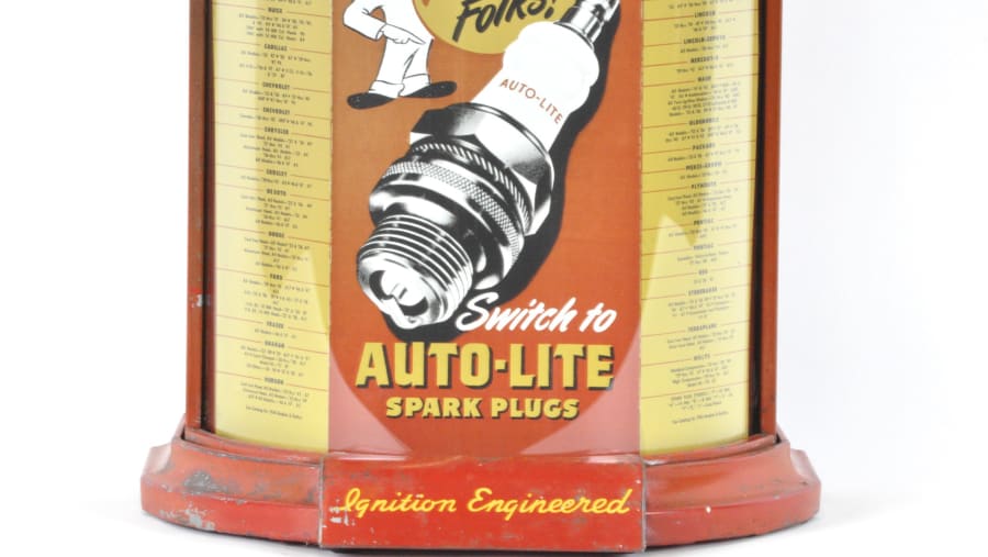 Auto Lite Spark Plug Display 15x18.5x10 at The Road Art Auction 2015 as ...