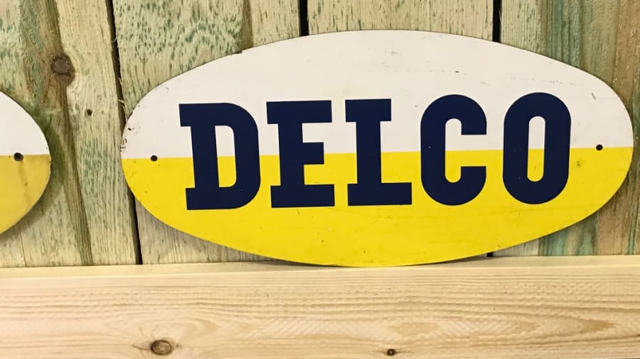 Lot Of 2 Delco Signs SST 16 In. X 8 In. at The Road Art Collection 2017 ...