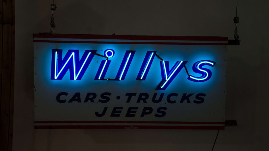 Original 1940s Willys Single-Sided Porcelain Neon Sign 78x36x12 at ...