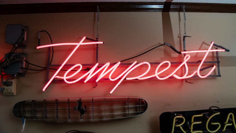 Tempest Window Neon Sign At Indy Road Art 2022 As B186 Mecum Auctions