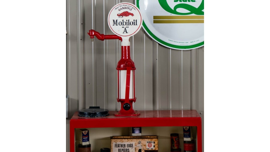 Mobiloil Lubester Display Case with Contents at Indy Road Art 2022 as ...