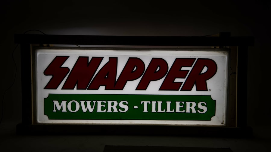 Snapper Mowers Double-Sided Lighted Plastic Sign at Gone Farmin' Spring ...