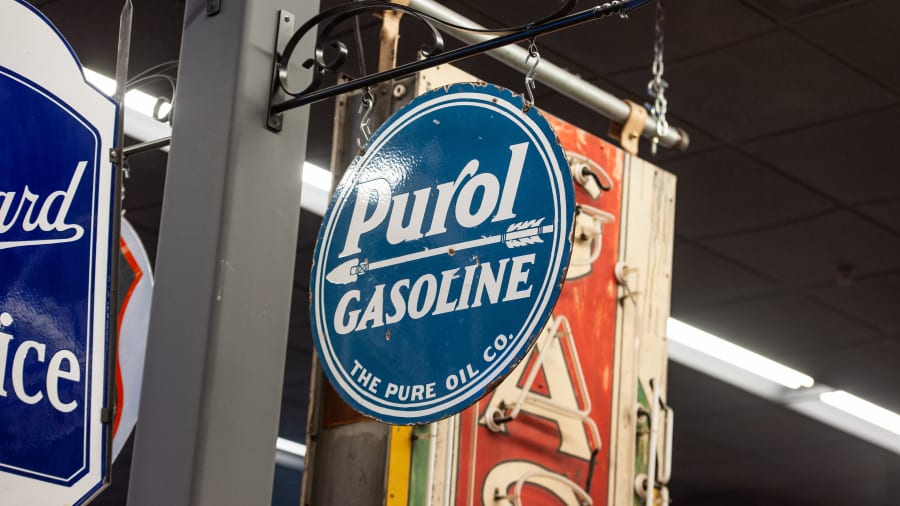 Purol Gasoline Double-Sided Porcelain SIgn at The World’s Largest Road ...