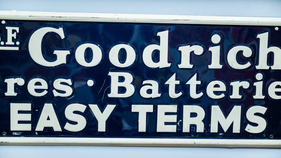 1941 Goodrich Single-Sided Embossed Tin Sign at The World’s Largest ...