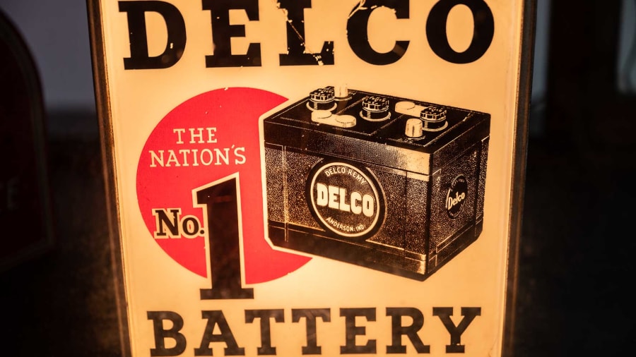 Delco Batteries Single-Sided Lighted Plastic Sign at The World’s ...