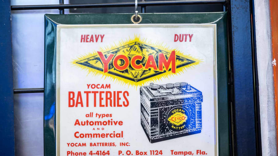 1956 Yocam Batteries Single-Sided Tin Calendar at The World’s Largest ...