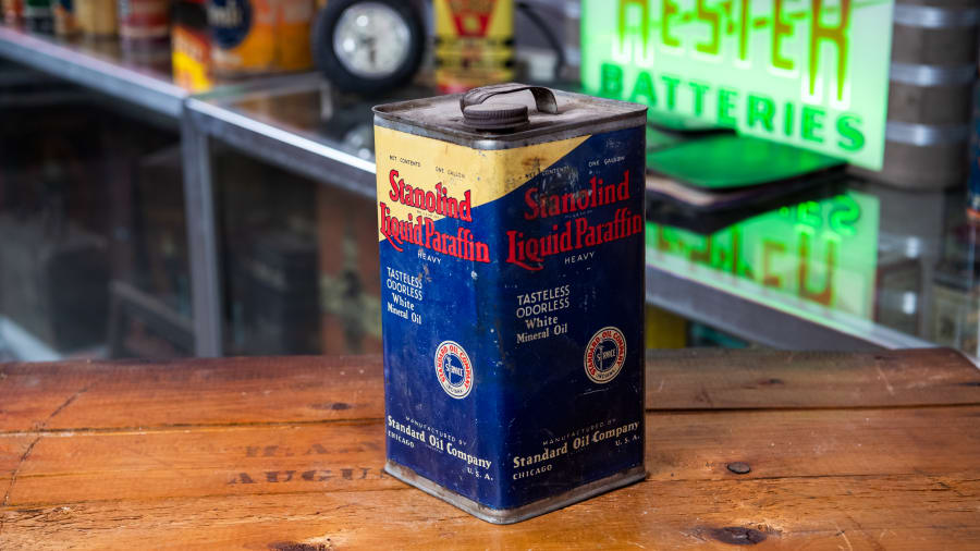 Stanolind Liquid Paraffin 1-Gallon Mineral Oil Can at The World’s ...