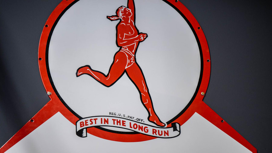 Marathon Single-Sided Porcelain Sign at The World’s Largest Road Art ...