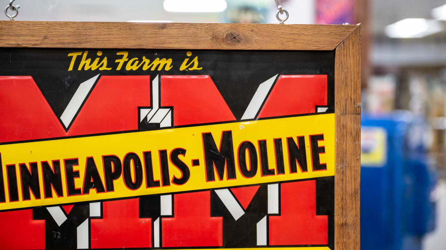 Minneapolis-Moline Double-Sided Embossed Tin Sign at The World’s ...