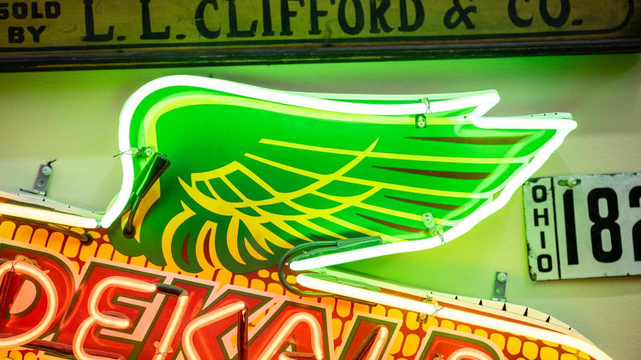 1973 DeKalb Single-Sided Tin Neon Sign at The World’s Largest Road Art ...