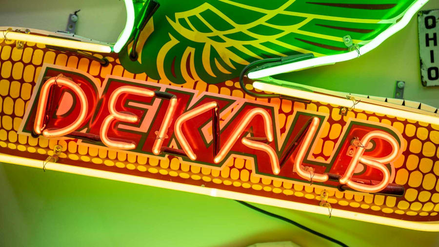 1973 DeKalb Single-Sided Tin Neon Sign at The World’s Largest Road Art ...