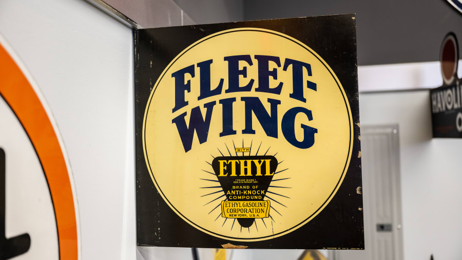 Fleet Wing Tin Flange Sign at The World’s Largest Road Art Auction 2023 ...