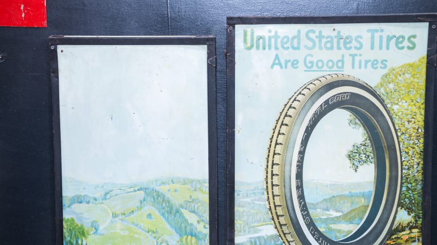 1920s United States Tires Double-Sided Three-Piece Tin Sign at The ...