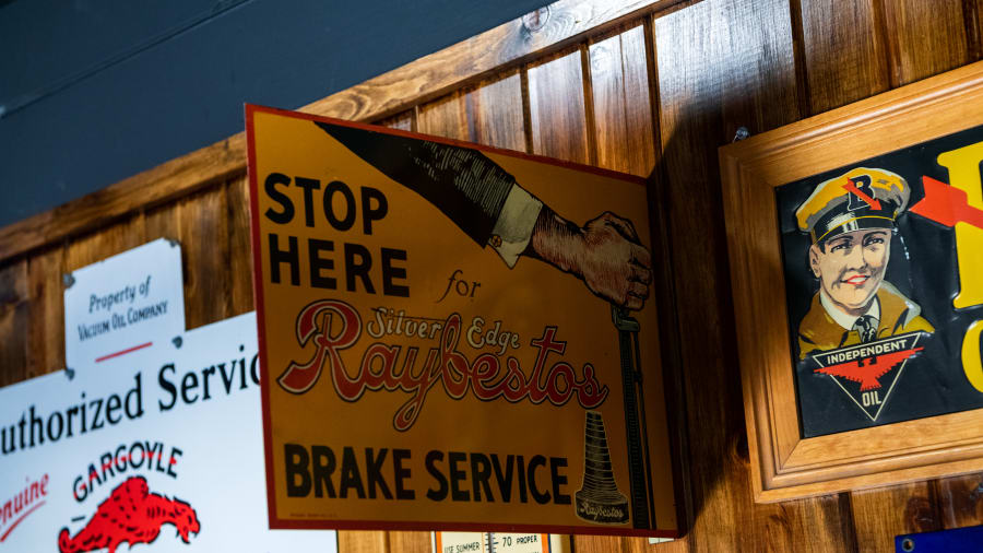 Raybestos Tin Flange Sign at The World’s Largest Road Art Auction 2023 ...