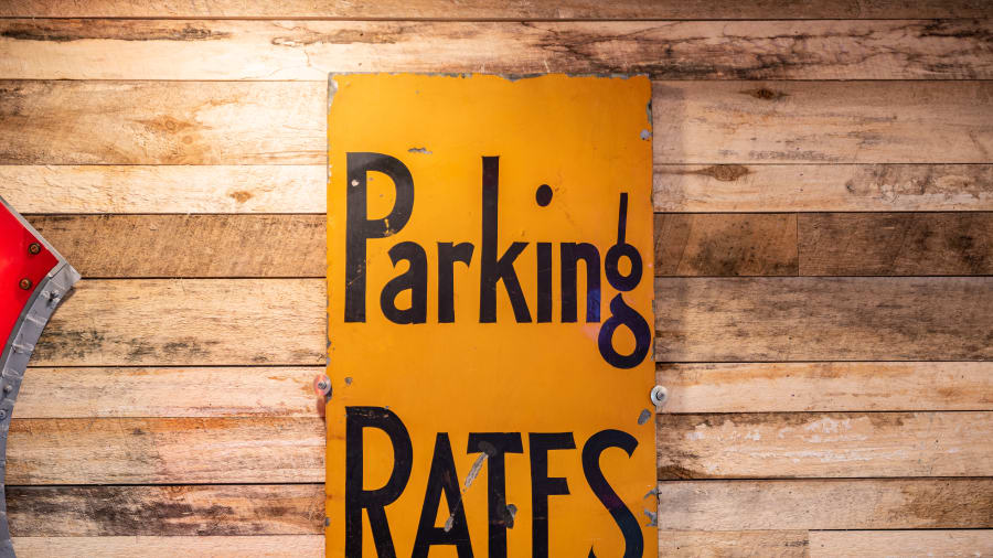 Parking Rates Single-Sided Tin Sign at The World’s Largest Road Art ...