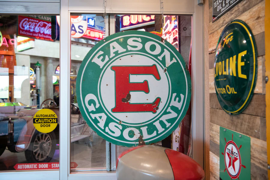 Eason Gasoline Double-Sided Porcelain Sign at The World’s Largest Road ...