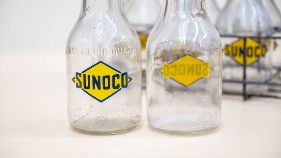 Sunoco Oil Bottle Rack at The World’s Largest Road Art Auction 2023 as ...