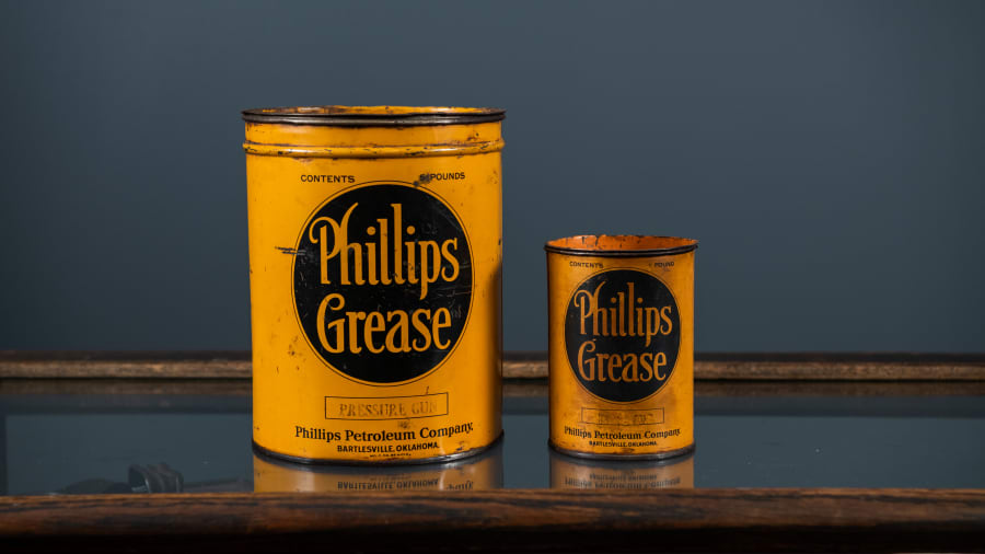 Phillips Grease Cans at The World’s Largest Road Art Auction 2023 as ...