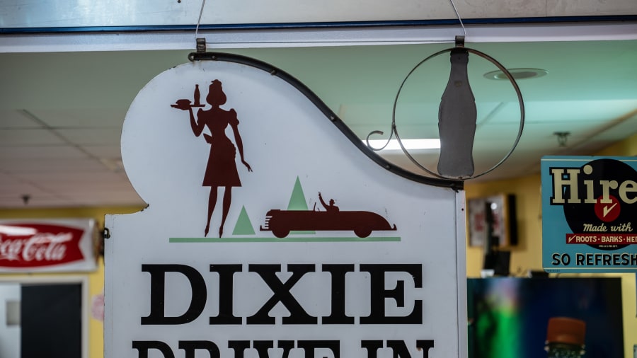 Dixie Drive-In: Drink Coca-Cola Double-Sided Porcelain Sign at The ...