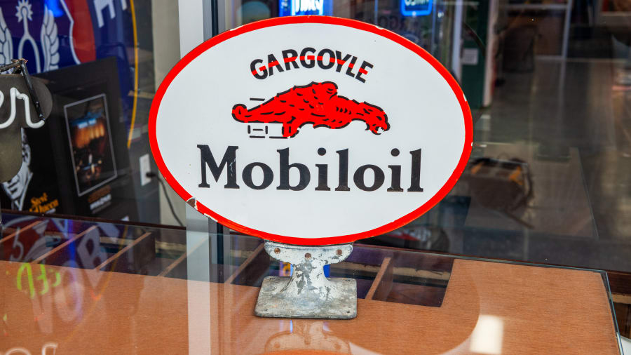 Mobiloil Gargoyle Double-Sided Porcelain Cabinet Sign at The World’s ...