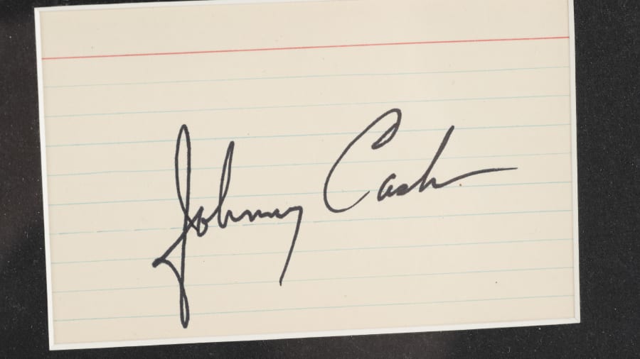 Johnny Cash Autographed Card at Harrisburg 2023 as Z329 - Mecum Auctions