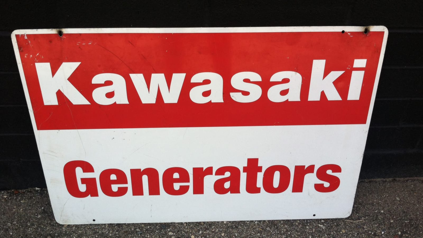 Kawasaki Generators Sign at Gone Farmin' Fall 2012 as J228 - Mecum Auctions