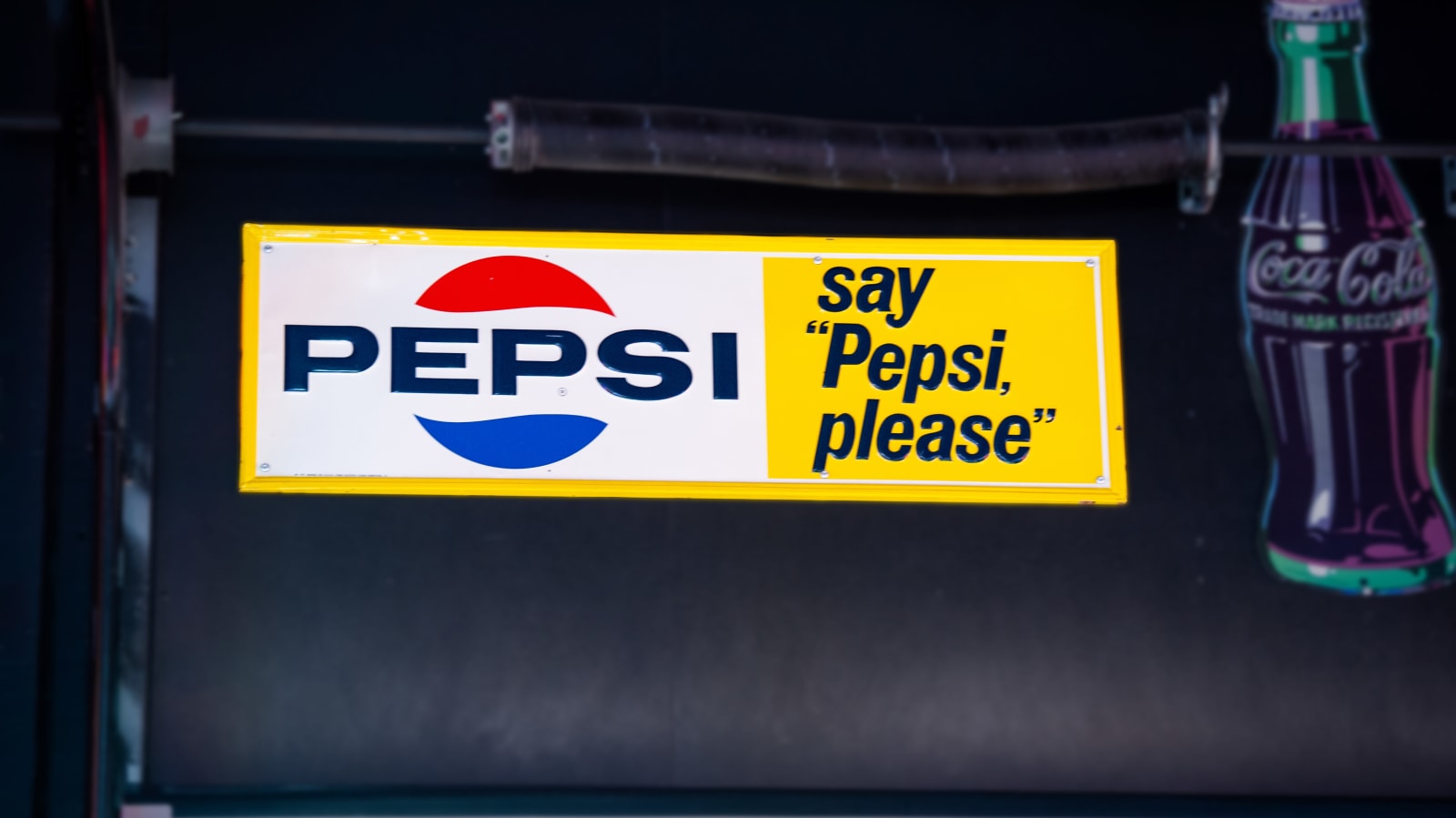 Pepsi Embossed Tin Sign at The Eddie Vannoy Collection 2020 as L589 ...