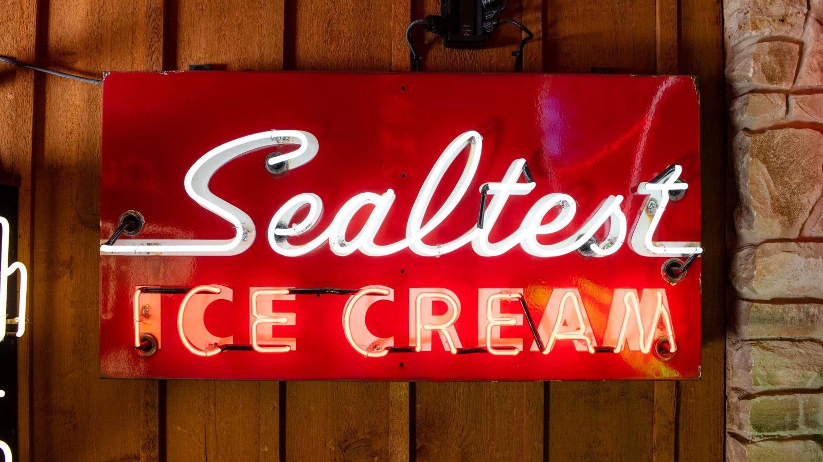 1950s Sealtest Ice Cream Single-Sided Porcelain Neon Sign at Glendale ...