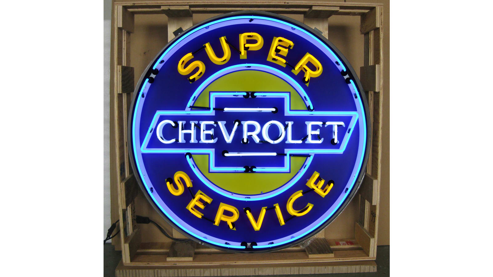 Super Chevy Service 36-Inch Neon Sign In Steel Can Hand-Made ...