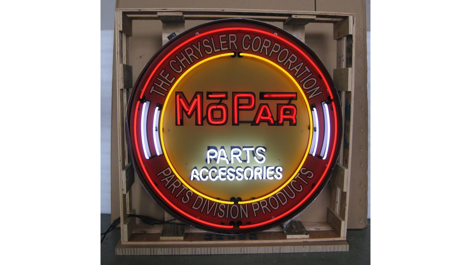 Mopar Circle Red 36-inch Neon Sign In Steel Can Hand-Made Reproduction ...