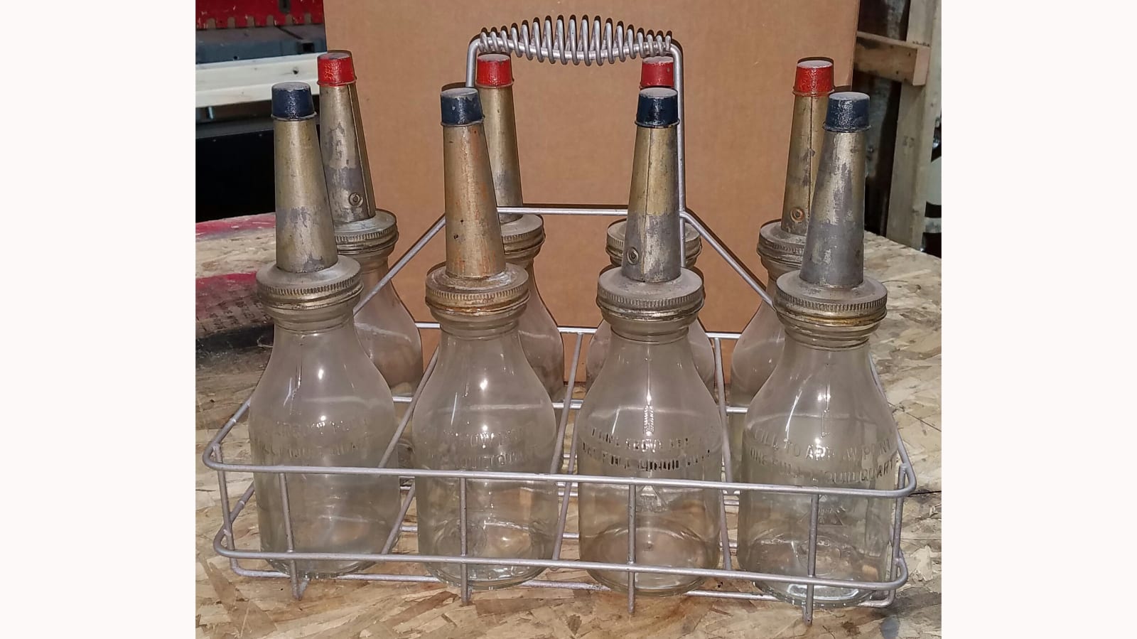 8 Oil Bottles In Rack With Spouts And Caps at Kissimmee 2017 as M20.1 ...