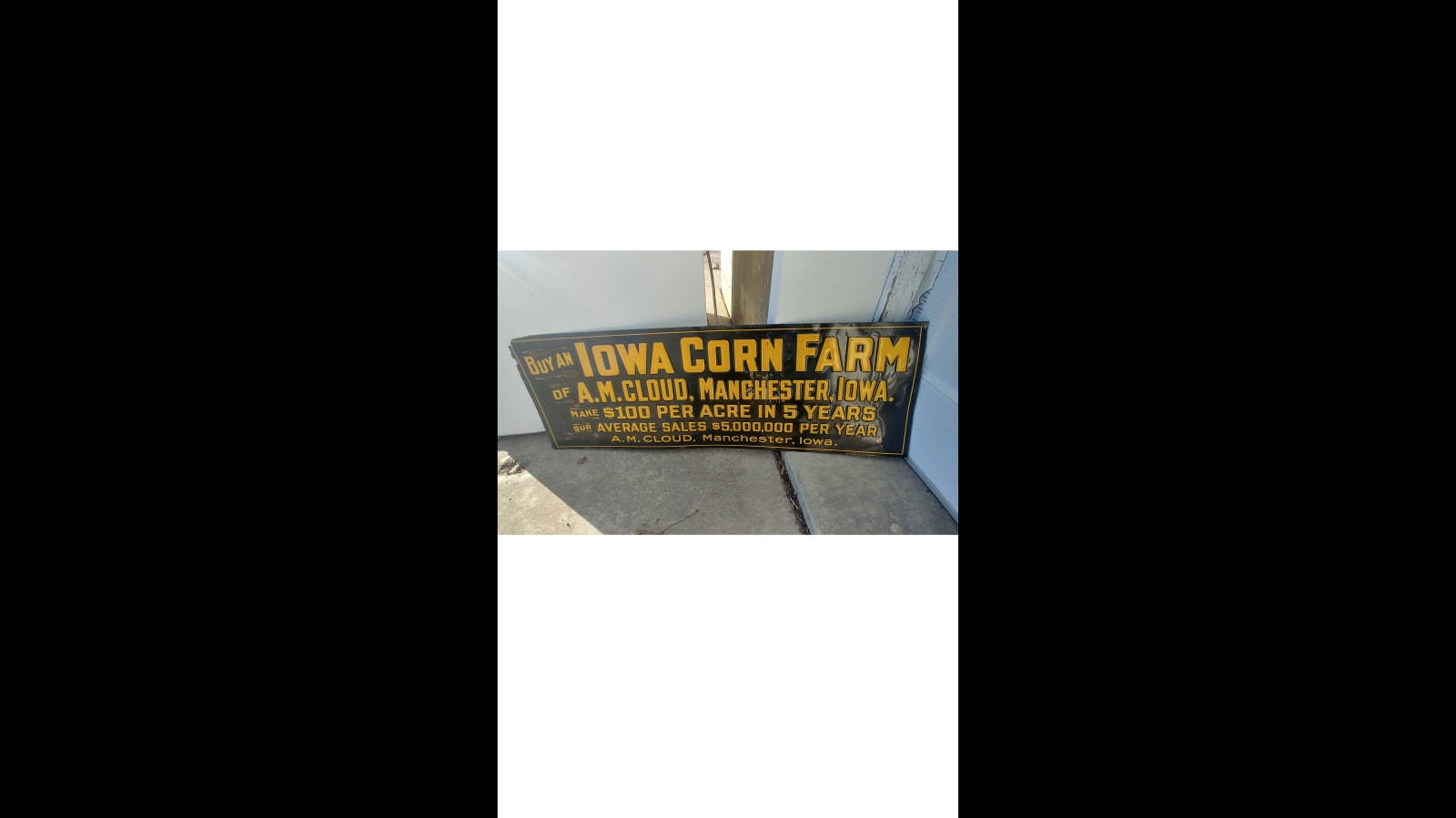 Iowa Corn Farm SSTE Tin Tracker Sign 28x10 at Gone Farmin' Spring ...