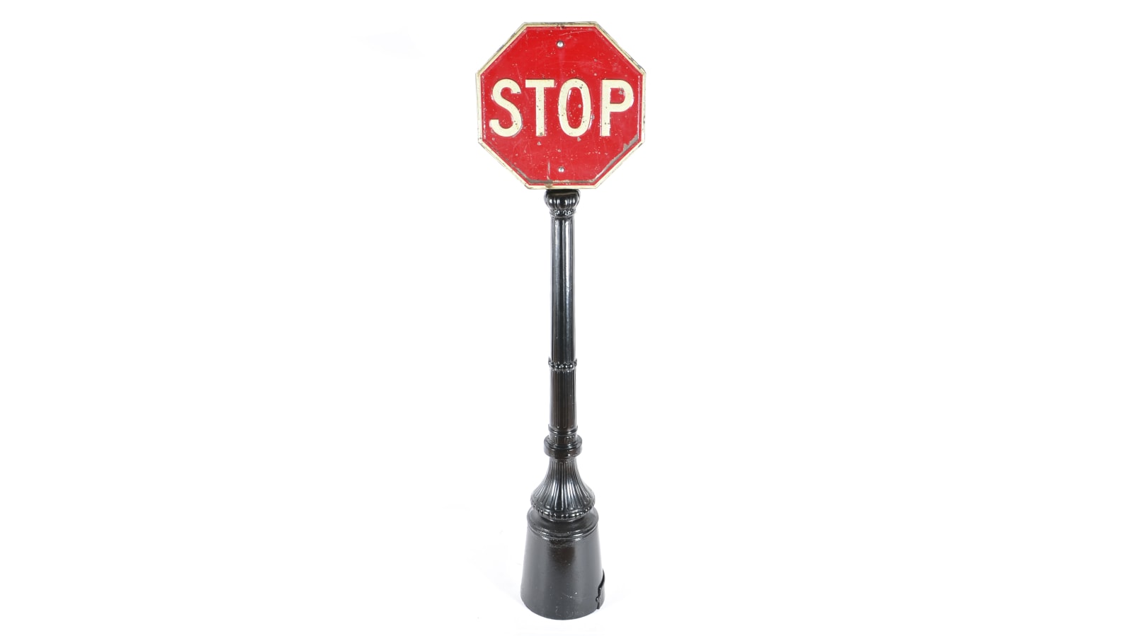 Double Sided Stop Sign On Vintage Ornate Pole 24x98x16 at Charles ...