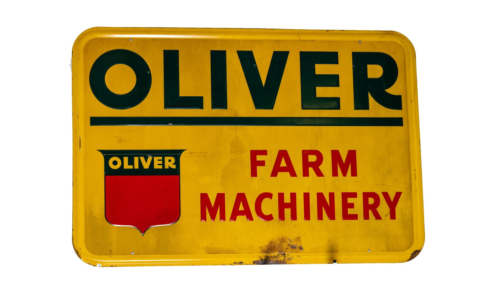 Oliver Single-Sided Embossed Tin Sign at Schaaf Tractor & Truck Museum ...