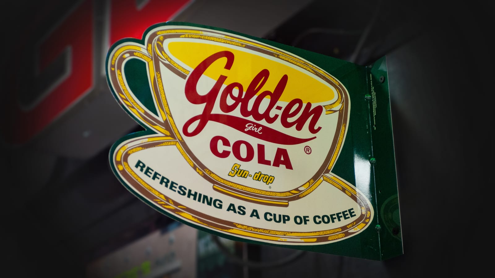 Golden Cola Sundrop Tin Flange Sign at The Eddie Vannoy Collection 2020 ...