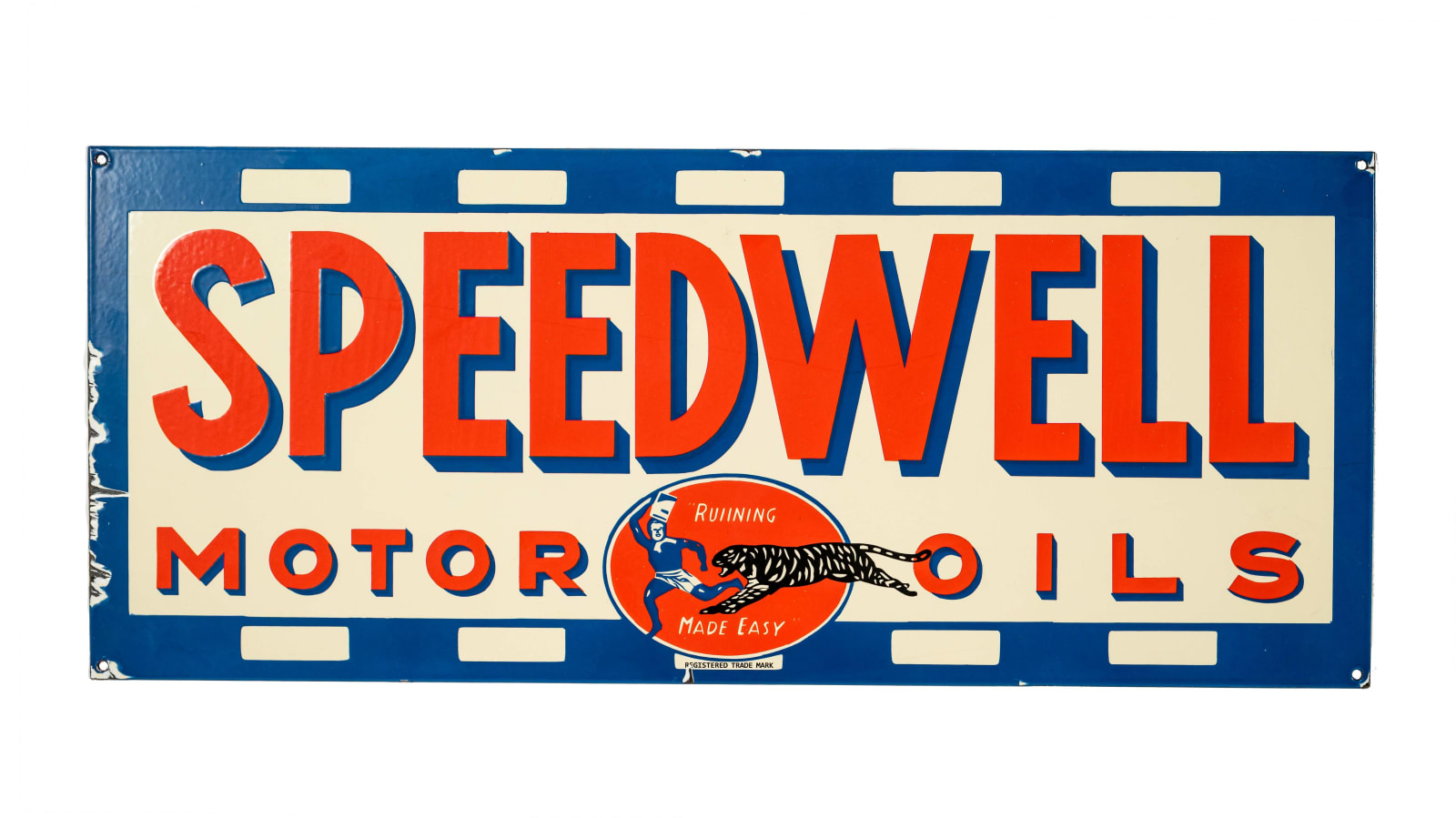 Speedwell Motor Oils Single-Sided Porcelain Sign at Harrisburg 2022 as ...