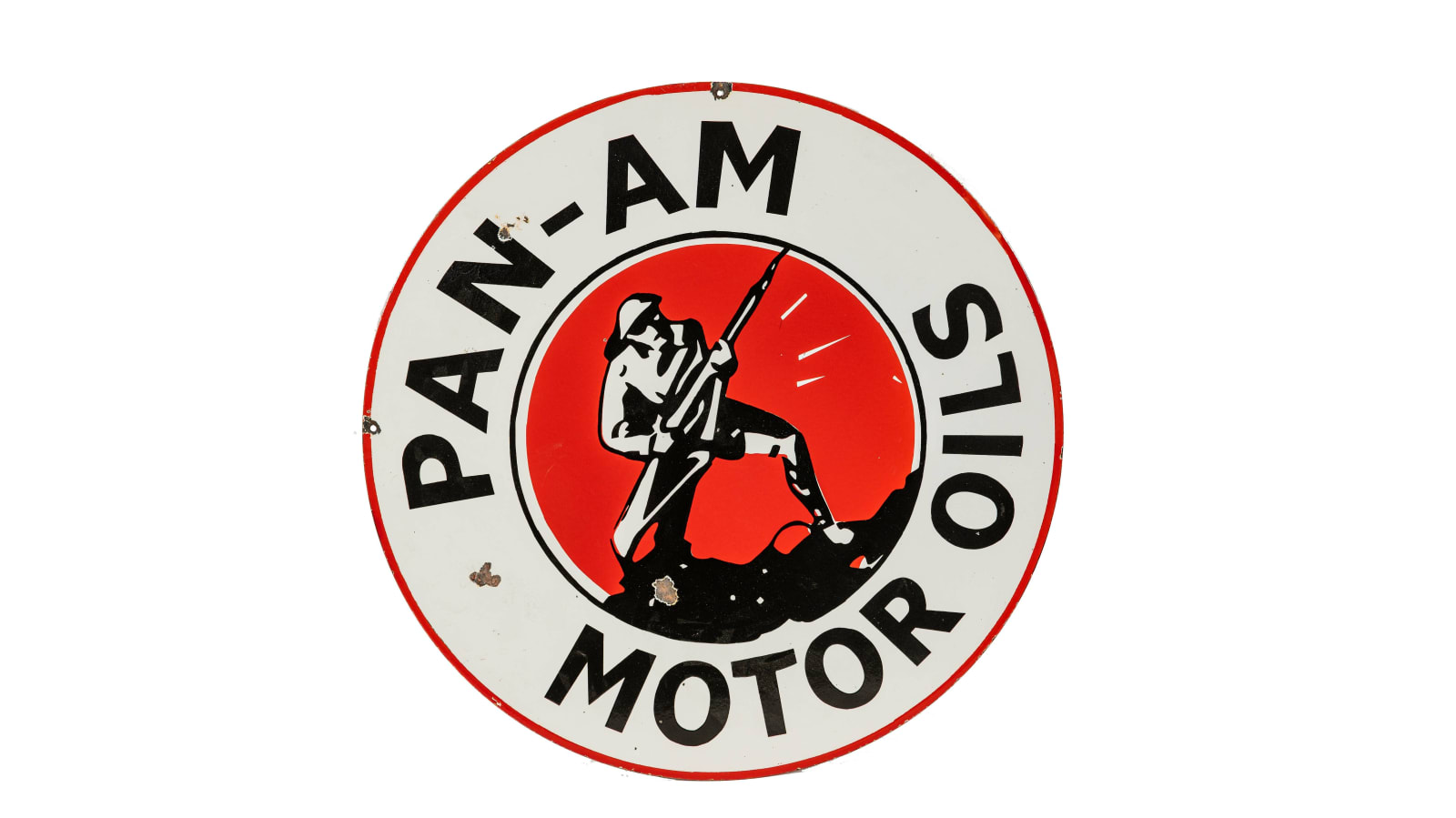 Pan-Am Motor Oil Double-Sided Porcelain Sign at Harrisburg 2022 as Z310 ...