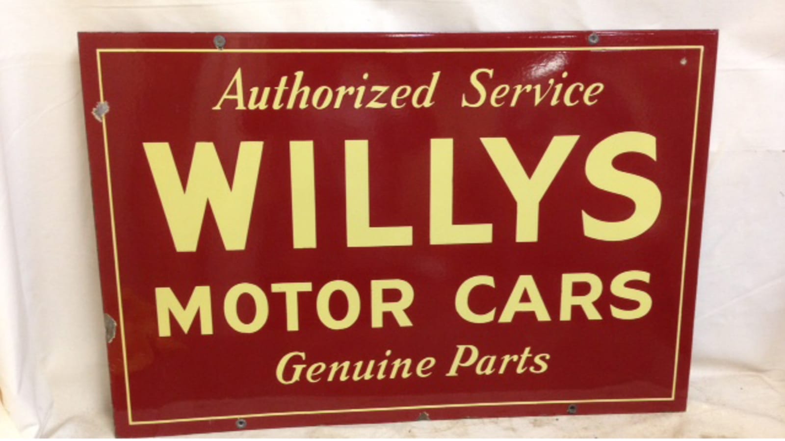 Willys Motor Cars Sign DSP at The Road Art Auction 2015 as S85 - Mecum ...