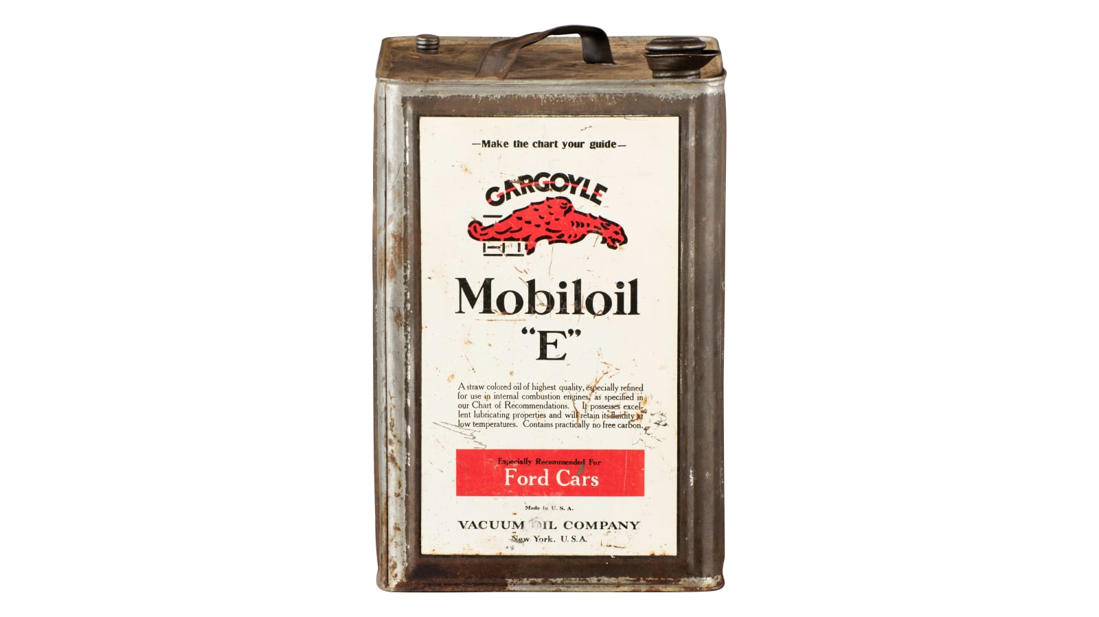 Mobiloil E For Ford Cars Oil Can & Mobil Gargoyle Op Globe at The Road ...