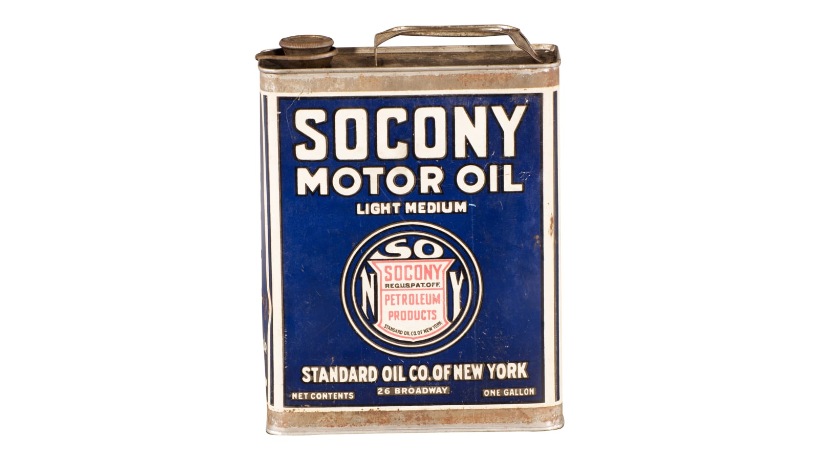 SOCONY Motor Oil Light Medium Oil One Gallon Oil Can at The Road Art ...