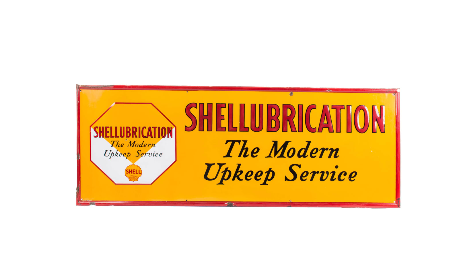 Original 1930s Shell Service Porcelain Self-Framed Sign 95x35x1 at ...