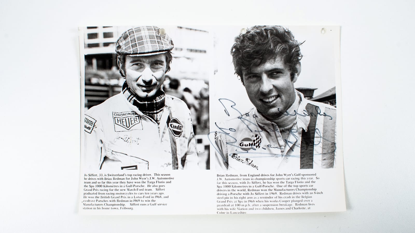Dixie Dean Race Car Drivers Signed Photographs Lot Of 2 at Indy Road ...