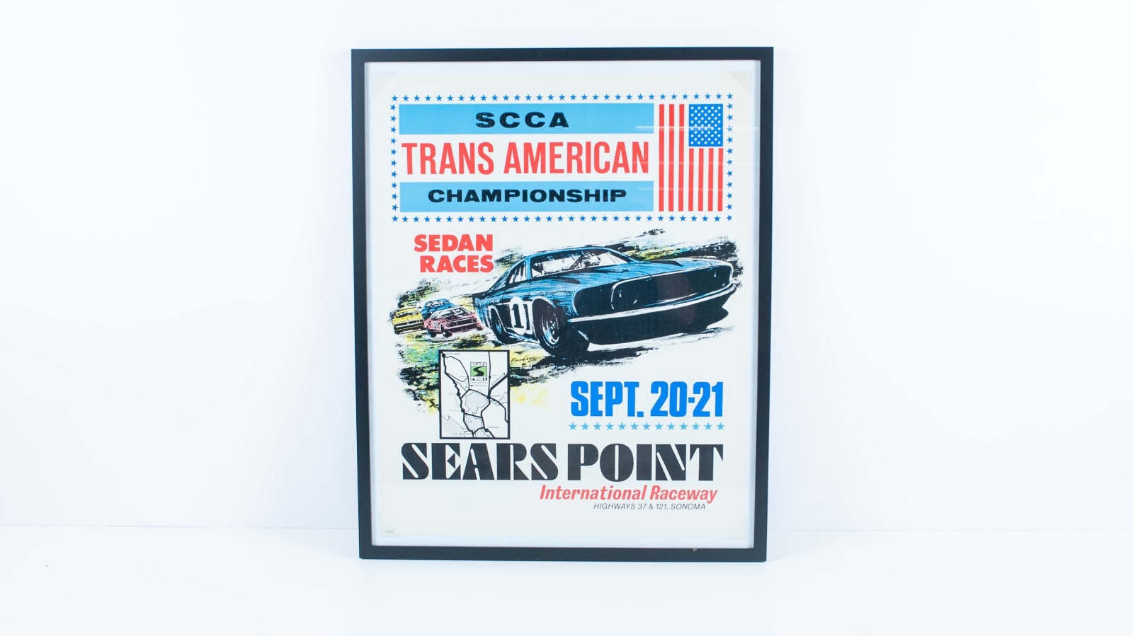 1969 Sears Point SCCA Trans Am Glass Framed Print at Indy Road Art 2020 ...
