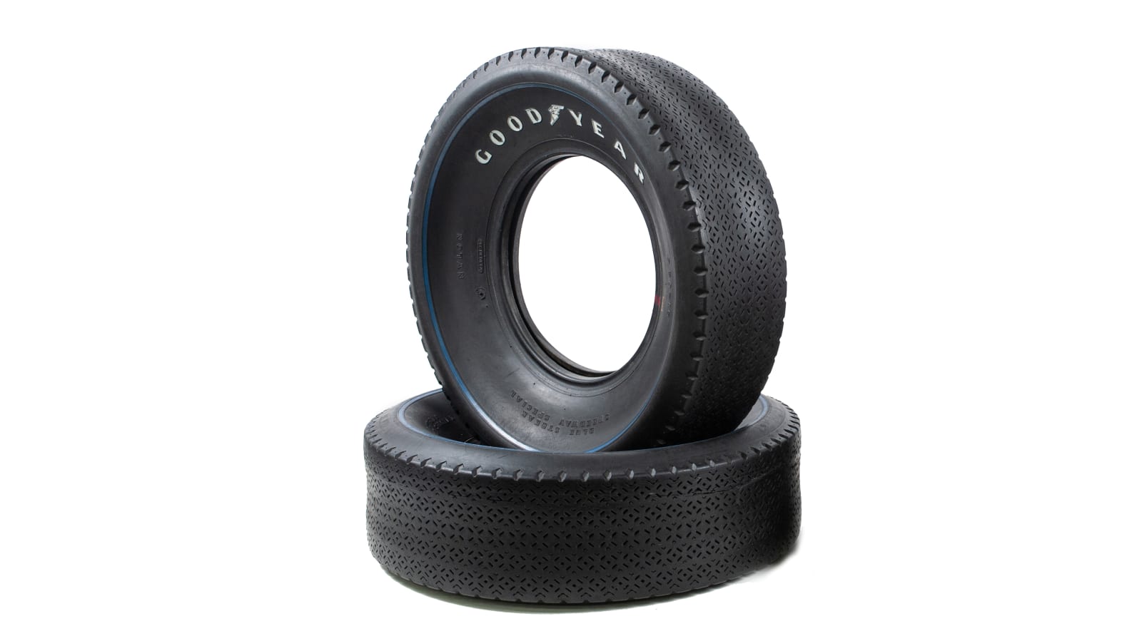 Pair Of Goodyear Blue Streak Speedway Special Racing Tires For GT40 9. ...