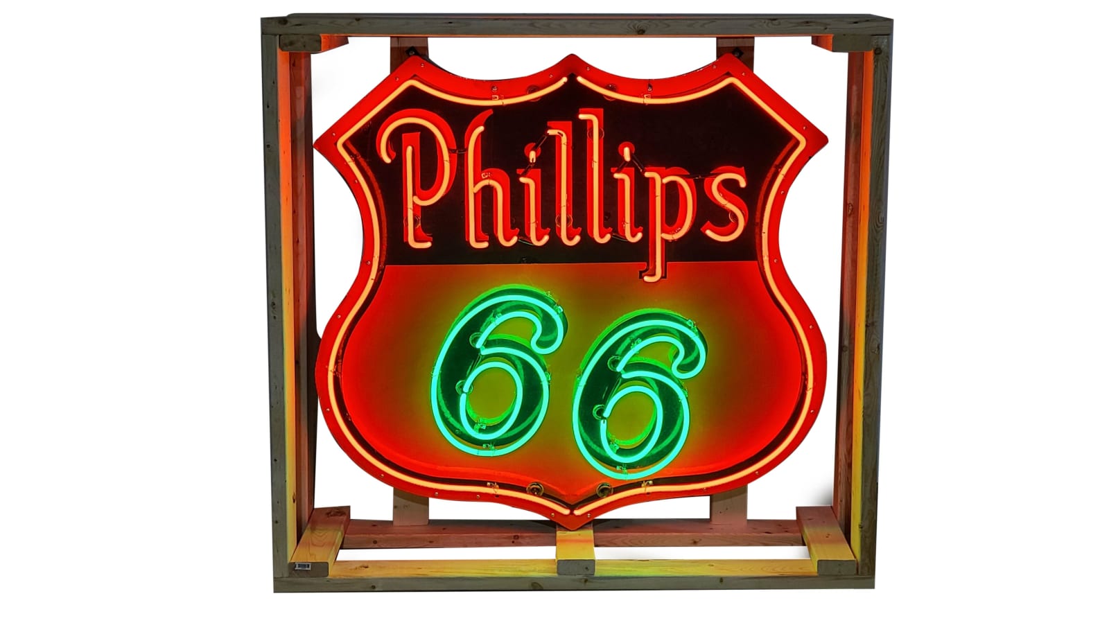 Phillips 66 Single-Sided Porcelain Neon Sign at Indy Road Art 2022 as ...