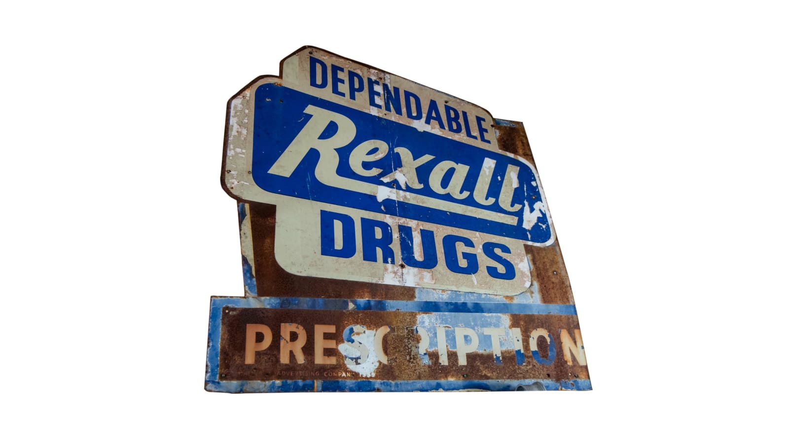 Rexall Single-Sided Tin Sign at Indy Road Art 2022 as E294 - Mecum Auctions