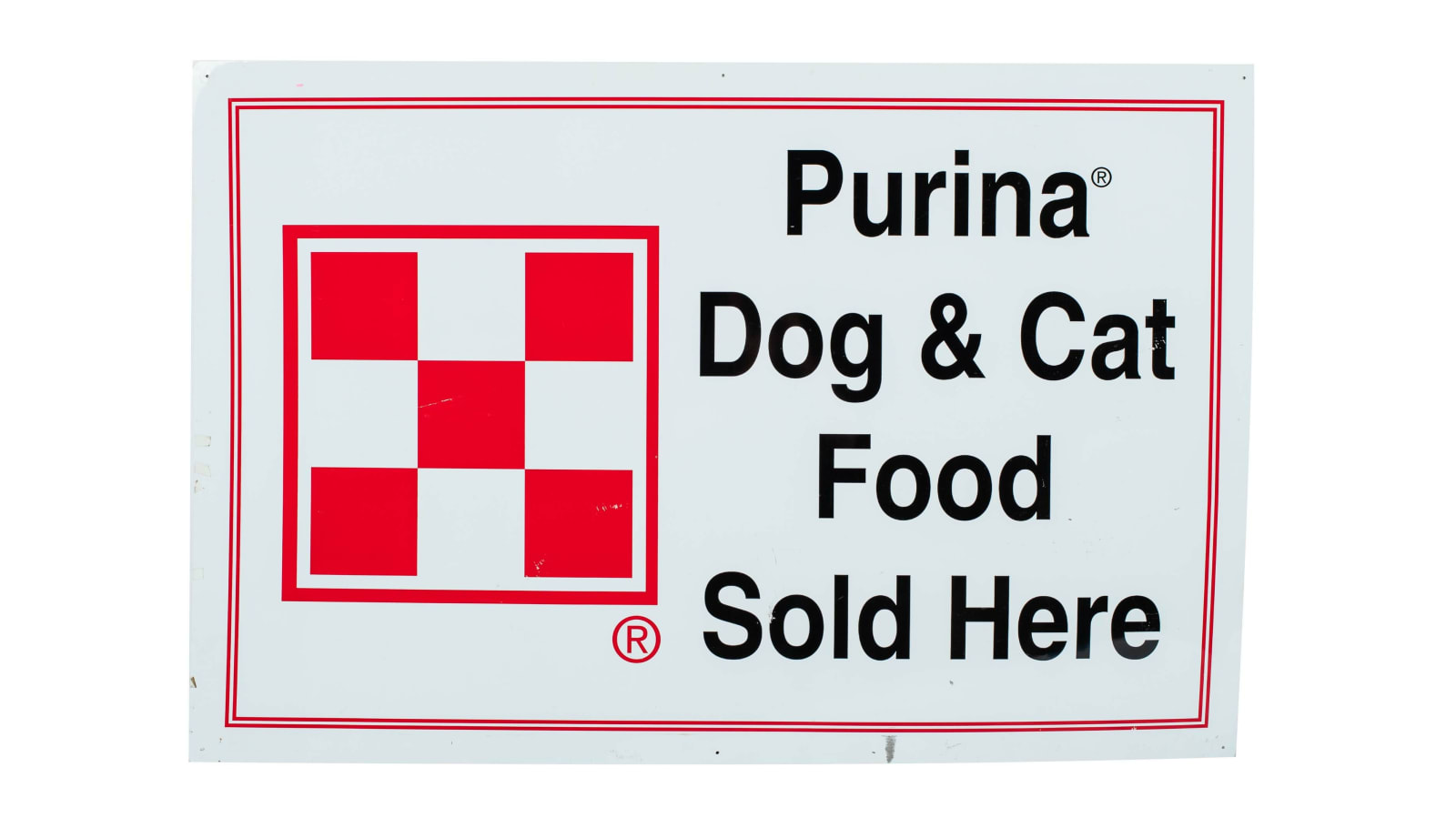 Purina Single-Sided Tin Sign at Gone Farmin' Spring Classic 2023 as ...